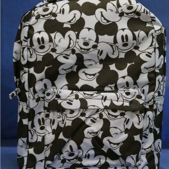 Disney | Bags | Disney Adult Zippered Backpack Mickey Mouse Expressions ...